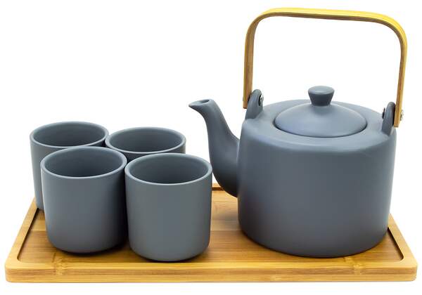 Slate Gray | 28oz Neo Modern Tea Set with Tray